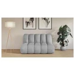 2-Sitzer "Priya Designersofa, moderne Steppung, auch in Boucl&eacute;", grau (hellgrau), B:155cm H:84cm T:108cm, 100% Polyester, LeGer Home by Lena Gercke, Sofas, gem&uuml;tlich und modern, B/T/H: 155/108/84 cm
