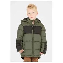 Outdoorjacke ZIGZAG "Bruno", Kinder, Gr. 110, schwarz (dunkelgr&uuml;n, schwarz), 100% Nylon, mehrfarbig, normal, ohne Ausschnitt, Jacken Outdoorjacke, mit winddichtem und atmungsaktivem Material