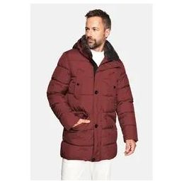 Steppjacke NEW CANADIAN, Herren, Gr. 28, rot (bordeaux), 100% Polyester, unifarben, lang, ohne Ausschnitt, Jacken Steppjacke, mit abnehmbarem Innenkragen