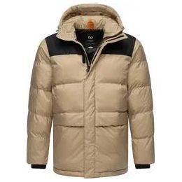 Steppjacke Ragwear "Mikkesh", Herren, Gr. S (48), grau (taupe), Obermaterial oben: 100% Polyester. Obermaterial unten: 100% Nylon. Innenfutter: 100% Polyester. Wattierung: 100% Polyester, Basic, l&auml;ssig geschnitten h&uuml;ftbedeckend, hoch geschlossener Ausschnitt, &Auml;rmel ohne &Auml;rmelschlitz Rippstrickb&uuml;ndchen, Jacken Steppjacke, Sportliche Herren Winterjacke mit Kapuze