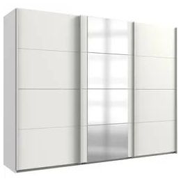Schwebet&uuml;renschrank wimex "Barmbek Schlafzimmerschrank BESTSELLER Garderobenschrank", wei&szlig; (wei&szlig;, spiegel), B:270cm H:208cm T:64cm, Schr&auml;nke, Schwebet&uuml;renschrank, Kleiderschrank mit 2 Stoffboxen und 2 zus&auml;tzlichen B&ouml;den, Spiegelt&uuml;r