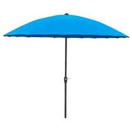 Sonnenschirm Garden Pleasure, blau, Bezug: 100% Polyester, Standschirme, mit 24 Streben, blau