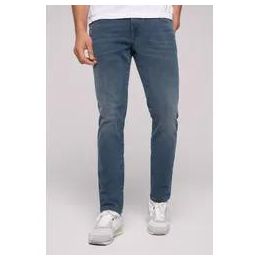Regular-fit-Jeans CAMP DAVID, Herren, Gr. 29, L&auml;nge 30, blau, Denim/Jeans, Material: 99% Baumwolle, 1% Elasthan, Zusatz: Enth&auml;lt nichttextile Teile tierischen Ursprungs (Badge), Abriebeffekte, regular fit, Jeans, mit normaler Leibh&ouml;he