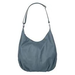 Shopper CLUTY, Damen, Gr. B/H/T: 31cm x 28cm x 7cm onesize, blau, Leder, leicht gl&auml;nzend, unifarben, Taschen Shopper, echt Leder, Made in Italy