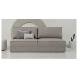 Schlafsofa OTTO HOME "Simonton 3-Sitzer, Breite 202 cm", braun (latte), B:202cm H:86cm T:102cm, 100% Polyester, Sofas, Schlafsofa, Liegefl&auml;che 202x146 cm, inkl. Bettkasten, weicher Struktur-Stoff