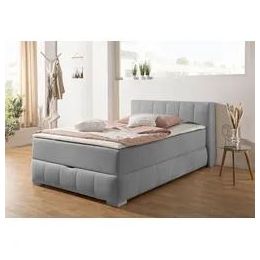 Boxbett Home Affaire "Chelles", grau, B:147cm L:225cm, Komplettbetten, inkl. Topper und Bettkasten, Topseller