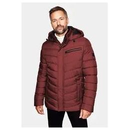 Steppjacke NEW CANADIAN, Herren, Gr. 60, rot (bordeaux), 100% Polyester, unifarben, normal, ohne Ausschnitt, Jacken Steppjacke, mit Fleece-Einsatz am Innenkragen