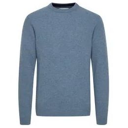 Strickfleece-Pullover Casual Friday "Strickpullover CFKarl", Herren, Gr. XXL, blau (true navy melange), Obermaterial: 80% Wolle WO. 20% Polyamid PA., Pullover