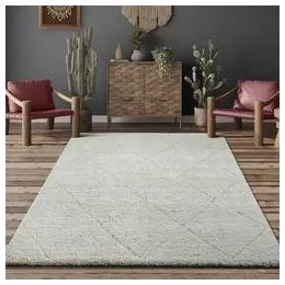 Teppich the carpet "Bahar Shaggy", beige (creme), B:140cm H:30mm L:200cm, Polypropylen, Teppiche, Teppich