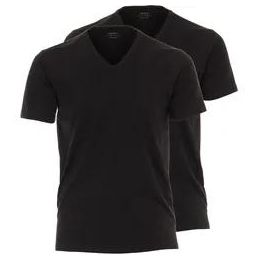 T-Shirt Venti "Venti T-Shirt Doppelpack uni", Herren, Gr. XL, schwarz, 95% Baumwolle, 5% Elasthan, Shirts T-Shirt