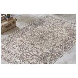 Teppich Kayoom "Perry 325", beige, B:160cm H:16mm L:230cm, Baumwolle, Teppiche, Teppich, digitaler Druck, verwaschenes Farbendesign, pflegeleicht