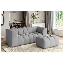 3-Sitzer Home Affaire "TUURE Verl&auml;ssliche Qualit&auml;t, moderne Steppung, Breite 227cm", grau, B:227cm H:81cm T:94cm, 100% Polyester, Sofas, Bubble Optik, hoher Sitzkomfort, Wellenunterfederung