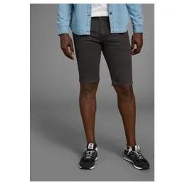 Jeansshorts Arizona, Herren, Gr. 30, N-Gr, schwarz (schwarz washed), Denim/Jeans, Obermaterial: 98% Baumwolle, 2% Elasthan, kontrastfarbene Details, Basic, normal knieumspielend, Jeans Jeansshorts, gerader Schnitt, knieumspielende L&auml;nge, niedrige Leibh&ouml;he