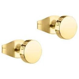 Paar Ohrstecker Liebeskind Berlin "Schmuck Geschenk Edelstahl Ohrringe Kreis", gold (gelbgoldfarben), Ohrringe, Damen, 5mm, Edelstahl