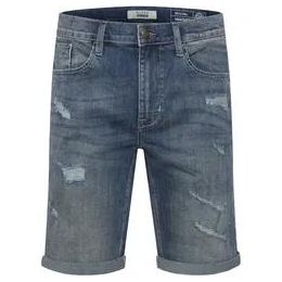 Jeansshorts Blend "Jeansshorts BHDeniz", Herren, Gr. L, N-Gr, blau (denim middle blau), Web, Obermaterial: 98% Baumwolle CO. 2% Elasthan EL., unifarben, regular fit kurz, Jeans Jeansshorts