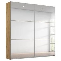 Schwebet&uuml;renschrank Rauch "Kleiderschrank Schrank Garderobe REFLECT", braun (eiche artisan), B:175cm H:191cm T:59cm, Holzwerkstoff, Schr&auml;nke, Schwebet&uuml;renschrank, inkl. praktischer Innenausstattung mit 2 Stoffboxen MADE IN GERMANY