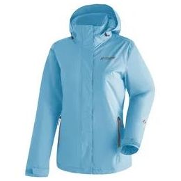 Regenjacke Maier Sports "Metor Therm Rec W", Damen, Gr. 40, aquablau, 100% Polyester (recycled), Rundhals, Jacken Regenjacke, warme Damen Jacke mit Kapuze, Winterjacke wasserdicht atmungsaktiv