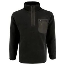 Strickfleece-Pullover INDICODE "Fleecejacke IDTrout", Herren, Gr. L, schwarz, Obermaterial: 100% Polyamid PA., Sweatshirts