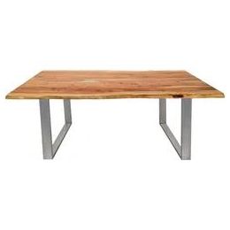 SIT-M&Ouml;BEL Esstisch SIT "Tops&Tables", beige (natur), B:120cm, Tische, Esstisch, mit Tischplatte aus Wildeiche, mit Baumkante wie gewachsen, Vintage