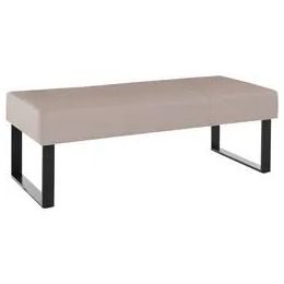 Sitzbank OTTO HOME "Oliver", beige (beige, schwarz), B:140cm H:50cm T:62cm, Sitzb&auml;nke, Sitzbank