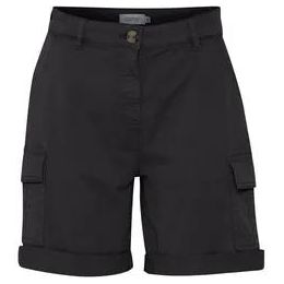 Cargoshorts oxmo "Cargoshorts OXChanice", Damen, Gr. 38, N-Gr, schwarz, Obermaterial: 98% Baumwolle CO. 2% Elasthan EL., Hosen