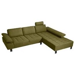 Ecksofa Alina "Royce", gr&uuml;n (olivgr&uuml;n xbo 13), B:296cm H:103cm T:223cm, Struktur fein XBO (100% Polyester), Sofas, Ecksofa, inklusive Sitztiefenverstellung, 296 cm breit