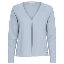 Sweatjacke oxmo "Sweatshirtjacke OXJonia", Damen, Gr. M, blau (kentucky blau), Obermaterial: 60% Baumwolle CO. 40% Polyester PES., kurz, Sweatjacken Sweatjacke