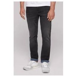 Regular-fit-Jeans CAMP DAVID, Herren, Gr. 38, L&auml;nge 32, blau (blau schwarz used jogg), Sweatware, Material: 68% Baumwolle, 16% Polyester, 14% Lyocell, 2% Elasthan, Zusatz: Enth&auml;lt nichttextile Teile tierischen Ursprungs (Badge), Abriebeffekte, regular fit, Jeans, mit normaler Leibh&ouml;he