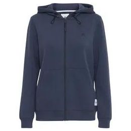 Sweatjacke North Bend "Sweatjacke NBTara", Damen, Gr. 40, blau (blau nights), Obermaterial: 78% Polyester PES. 17% Viskose CV. 5% Elasthan EL., Sweatjacken Sweatjacke