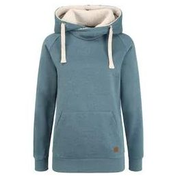 Kapuzenpullover oxmo "Hoodie OXJulia", Herren, Gr. L, blau (ensign blau teddy), Obermaterial: 60% Baumwolle CO. 40% Polyester PES., Sweatshirts Kapuzenpullover