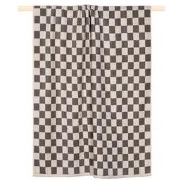Strandtuch Pad "CHESS", schwarz (charcoal), B:100cm L:180cm, Frottee, Frottee, Handt&uuml;cher, Made in Europe, modernes Karo Design