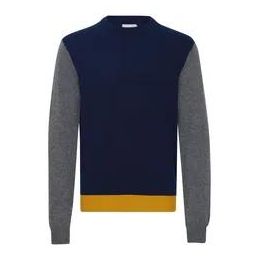 Strickfleece-Pullover Casual Friday "Strickpullover CFKarl", Herren, Gr. M, blau (navy blazer), Obermaterial: 80% Wolle WO. 20% Polyamid PA., Pullover