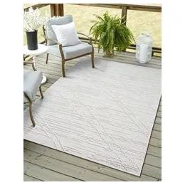 Teppich "Plush, LAGERR&Auml;UMUNG", beige (cream), B:80cm H:8mm L:150cm, Polypropylen, MyFlair M&Ouml;BEL & ACCESSOIRES, Teppiche, Teppich, Uni Farben, Hoch-Tief Effekt, Outdoor geeignet, Balkon, Terrasse