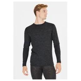 Funktionsshirt WHISTLER "Cerro", Herren, Gr. XL, schwarz, 85% Wolle, 15% Lyocell, meliert, lang, Shirts Funktionsshirt, mit atmungsaktiver und feuchtigkeitsregulierender Eigenschaft