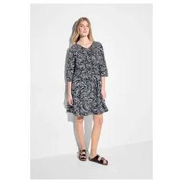 Blusenkleid Cecil, Damen, Gr. M (40), US-Gr&ouml;&szlig;en, schwarz, Web, 100% Baumwolle, Paisley, gerade knielang, Rundhals, B&uuml;ndchen, Kleider Blusenkleid, aus 100% Baumwolle