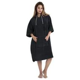 Badeponcho OTTO HOME "Lillou, Surfponcho ideal f&uuml;r Sauna, Spa & im Urlaub" Gr. L, grau (anthrazit), L:120cm, Microfaser, Hausm&auml;ntel, weich und kuschelig, pl&uuml;sch, Fleece, Unisex, f&uuml;r Damen und Herren