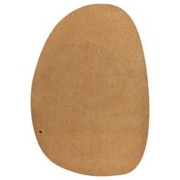 Hochflor-Teppich Tom Tailor HOME "Shaggy Teppich Cozy", gold (goldfarben), B:135cm H:25mm L:200cm, Polyester, Teppiche, Uni Farben, auch in Pastell Farben, weich & kuschelig, organische Form