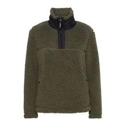 Sweater oxmo "Troyer OXElina", Damen, Gr. XXL, gr&uuml;n (dusty olive), Obermaterial: 100% Polyester PES., Pullover Sweater