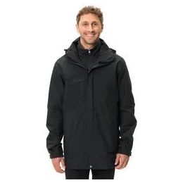 Parka Vaude "MEN'S IDRIS 3IN1 PARKA III", Herren, Gr. S, schwarz, Obermaterial: 100% Polyester. Futter: 100% Polyamid. Netzfutter: 100% Polyester, unifarben, elastischer Bund mit Klettverschluss, Jacken Parka, mit abnehmbarer und weitenregulierbarer Kapuze, wasserdicht