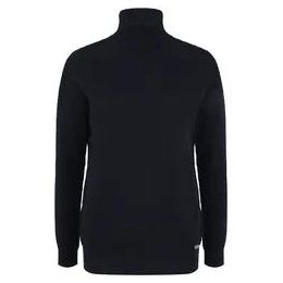 Rollkragenpullover oxmo "Rollkragenpullover OSSina", Damen, Gr. M, blau (insignia b), Obermaterial: 100% Baumwolle CO., Pullover Rollkragenpullover