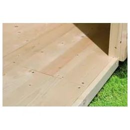 Gartenhaus-Fu&szlig;boden Karibu "16mm, naturbelassen", beige (naturbelassen), B:230cm T:230cm, Holzwerkstoff, Gartenhaus-Fu&szlig;b&ouml;den, aus hochwertigem Massivholz, mit kesseldruckimpr&auml;gnierten Bodenbalken