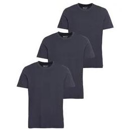 MAN'S WORLD T-Shirt MAN'S WORLD "neue Farben", Herren, Gr. 64 (3XL), blau (3x marine), Single Jersey, Obermaterial: 100% Baumwolle, unifarben, Basic, normal, Rundhals, normaler Saum, Shirts T-Shirt, Kurzarm, unifarben, Rundhals, aus Baumwolle, Topseller