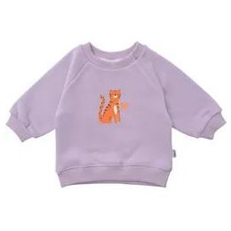 Sweatshirt Liliput "Tiger", M&auml;dchen, Gr. 110/116, lila (flieder), 80% Baumwolle, 20% Polyester, bedruckt, normal, Rundhals, Sweatshirts Sweatshirt, mit niedlichem Tiger-Print