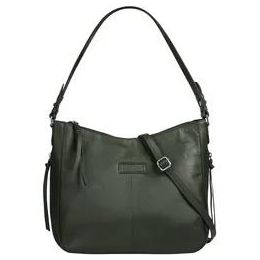 Shopper Bruno Banani, Damen, Gr. B/H/T: 35cm x 28cm x 13cm onesize, gr&uuml;n (oliv), Leder, leicht gl&auml;nzend, unifarben, Taschen Shopper, echt Leder