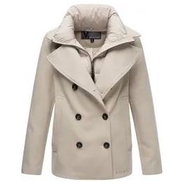 Winterjacke Marikoo "Aylaraa", Damen, Gr. M, grau (pearl grau), Obermaterial: 90% Polyacryl, 8% Viskose, 2% Elasthan, Jacken Winterjacke, Elegante Designer Winterjacke