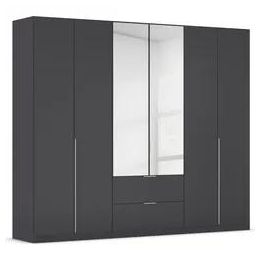 Dreht&uuml;renschrank OTTO HOME "Kleiderschrank Schrank Garderobe AGORDO mit Dekor- oder Hochglanzfront", grau (graumetallic), B:271cm H:229cm T:54cm, Holzwerkstoff, Schr&auml;nke, Dreht&uuml;renschrank, mit Au&szlig;enschubk&auml;sten, in 7 Breiten und 2 H&ouml;hen MADE IN GERMANY