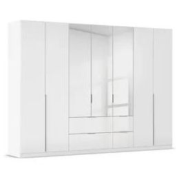 Dreht&uuml;renschrank OTTO HOME "Kleiderschrank Schrank Garderobe AGORDO mit Dekor- oder Hochglanzfront", wei&szlig; (alpinwei&szlig;, hochglanz wei&szlig;), B:315cm H:229cm T:54cm, Holzwerkstoff, Schr&auml;nke, Dreht&uuml;renschrank, mit Au&szlig;enschubk&auml;sten, in 7 Breiten und 2 H&ouml;hen MADE IN GERMANY