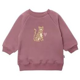 Sweatshirt Liliput "Leopard", M&auml;dchen, Gr. 110/116, rosa, 80% Baumwolle, 20% Polyester, bedruckt, normal, Rundhals, Sweatshirts Sweatshirt, mit niedlichem Leopard-Print