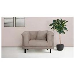 Sessel Home Affaire "AGNIA B/T/H: 100/85/71 cm", grau (taupe), B:100cm H:71,5cm T:85cm, 100% Polyester, Sessel, Sessel, incl. Zierkissen, auch in Cord und Boucl&eacute;