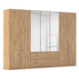 Dreht&uuml;renschrank OTTO HOME "Kleiderschrank Schrank Garderobe AGORDO mit Dekor- oder Hochglanzfront", braun (eiche artisan), B:315cm H:229cm T:54cm, Holzwerkstoff, Schr&auml;nke, Dreht&uuml;renschrank, mit Au&szlig;enschubk&auml;sten, in 7 Breiten und 2 H&ouml;hen MADE IN GERMANY